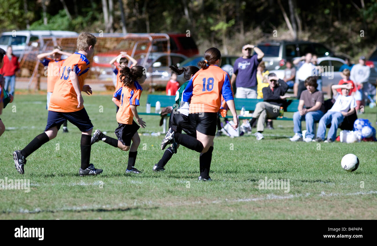A Saturday league soccer football match game Stock Photo - Alamy