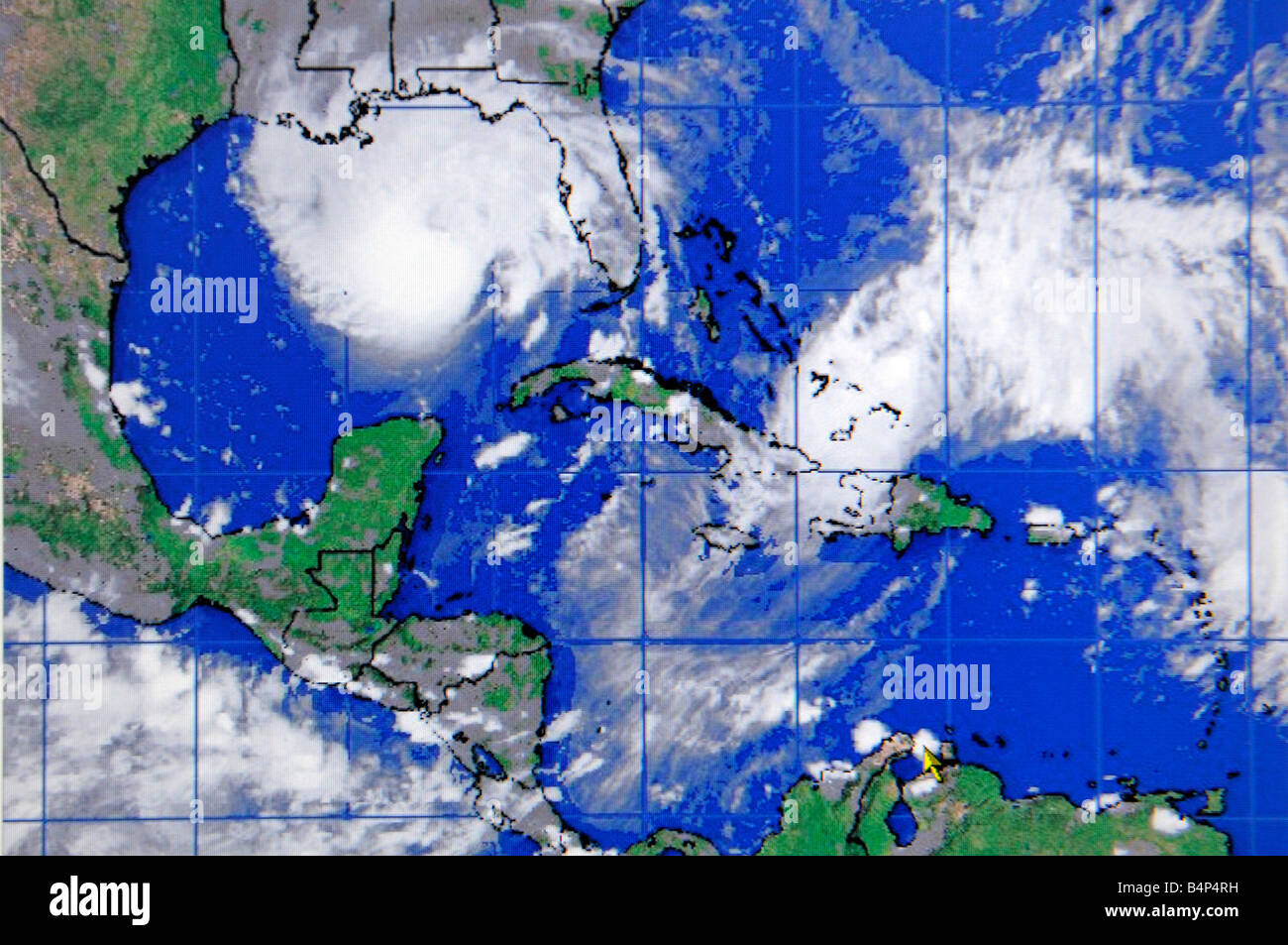 Hurricane satellite weather map as viewed on the internet and on TV ...