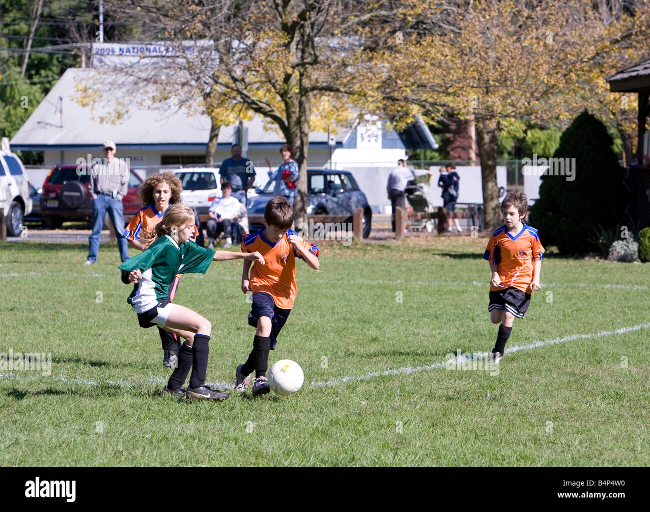 A Saturday league soccer football match game Stock Photo - Alamy