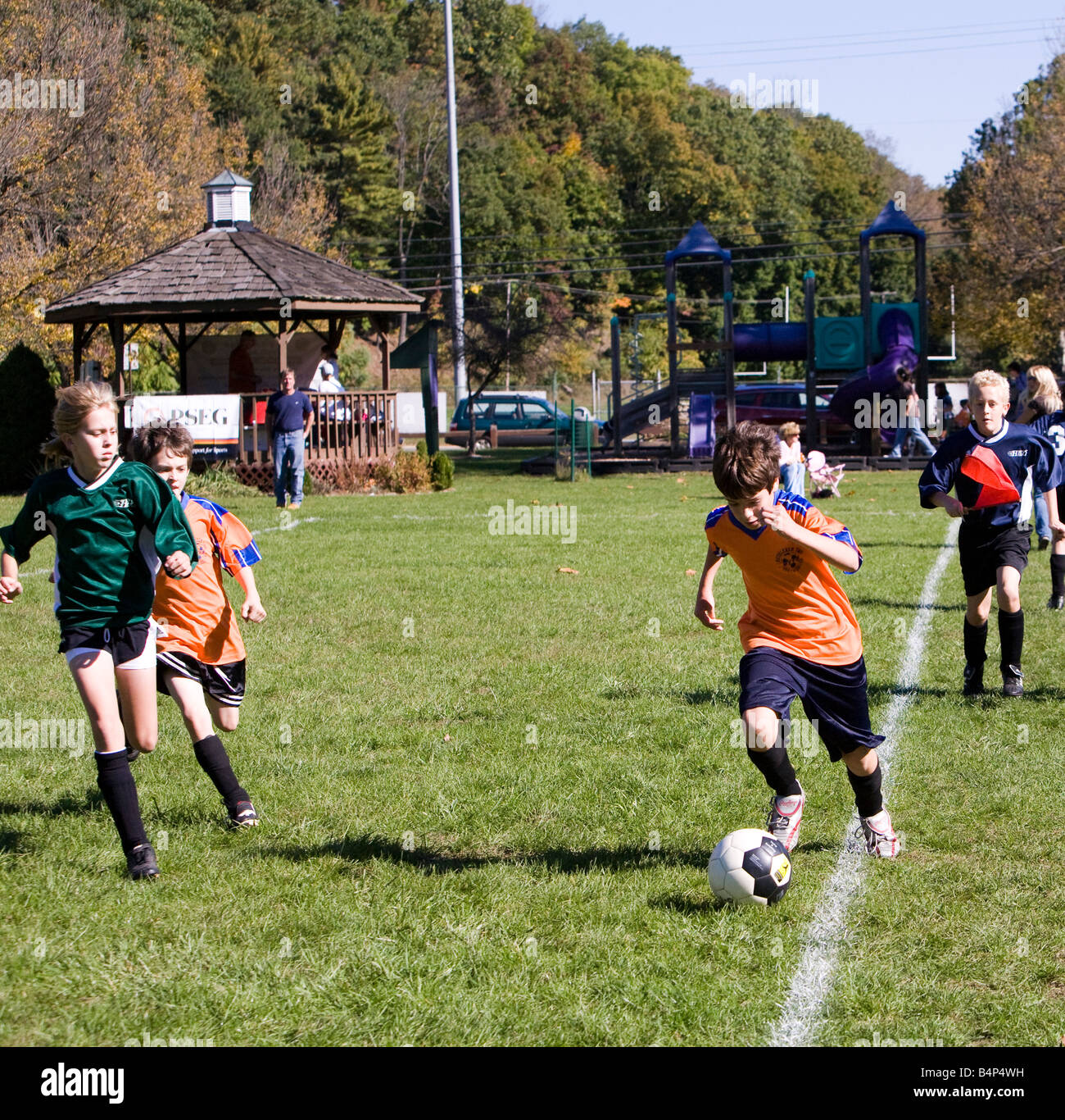 A Saturday league soccer football match game Stock Photo - Alamy