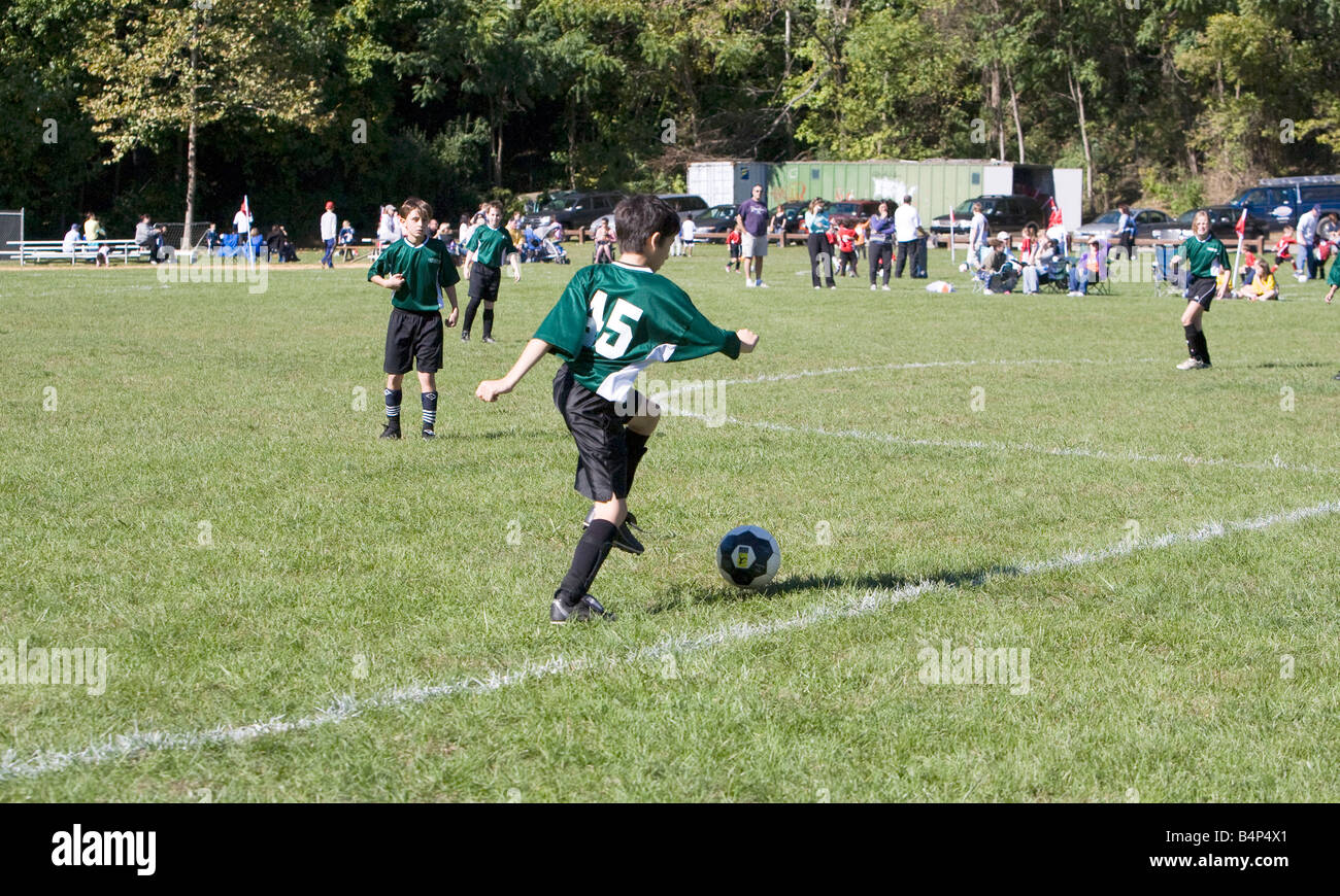 A Saturday league soccer football match game Stock Photo - Alamy