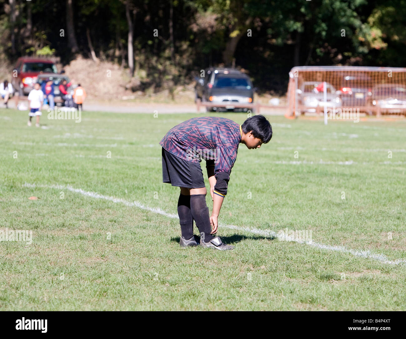 A Saturday league soccer football match game Stock Photo - Alamy