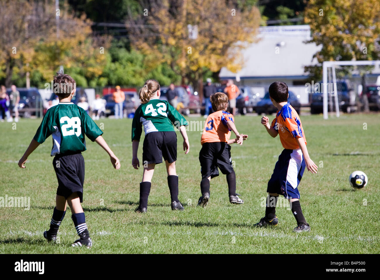 A Saturday league soccer football match game Stock Photo - Alamy