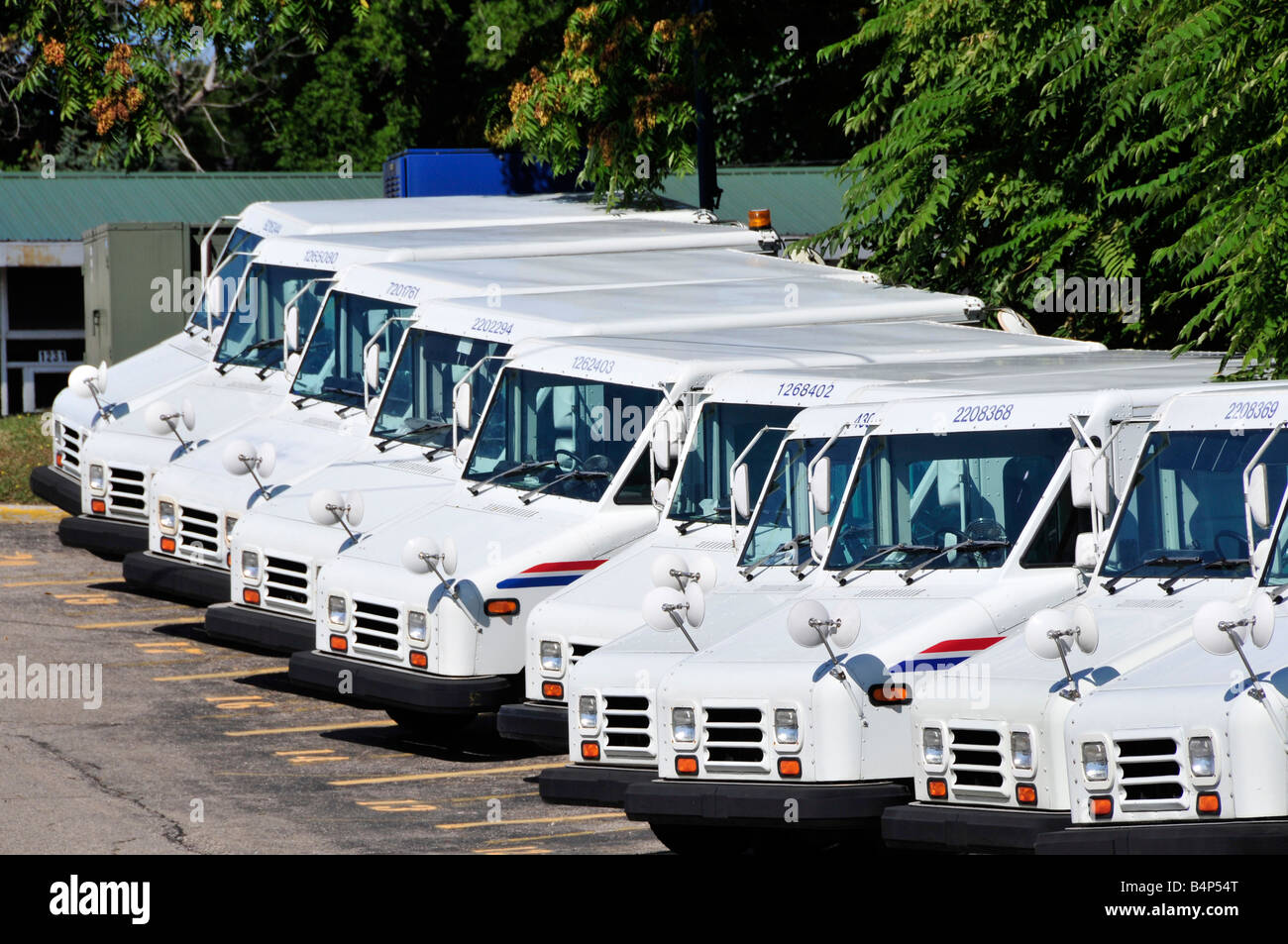 pattern of mail delivery vehicles Stock Photo - Alamy