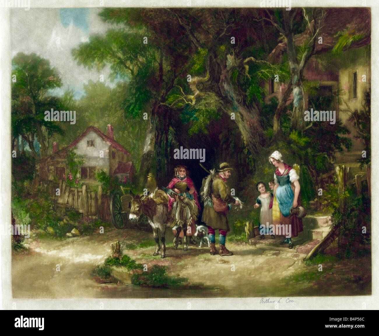 Countryside Art ca. 1890 to 1900 Stock Photo - Alamy