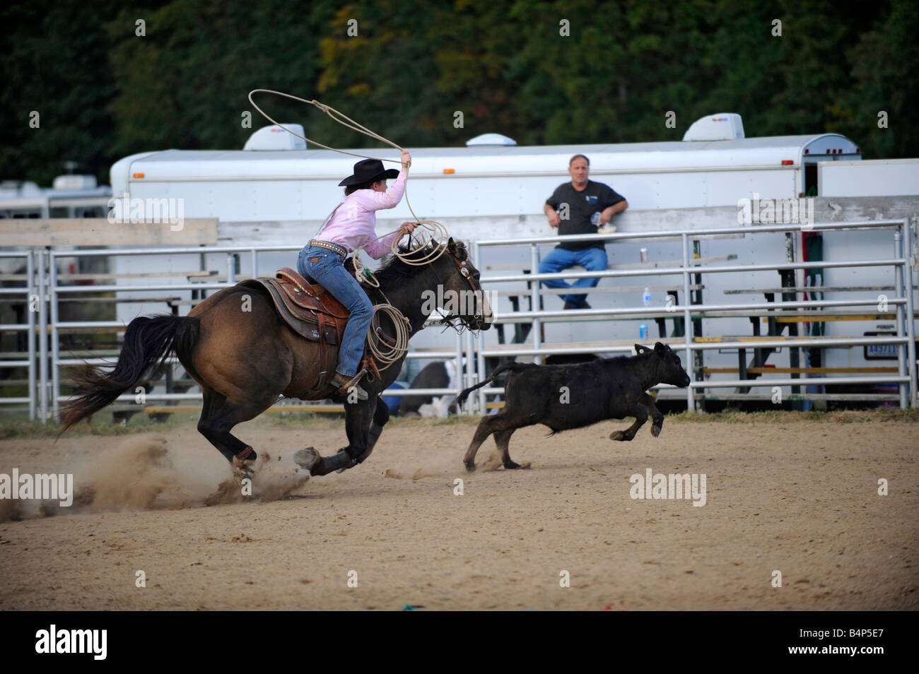 High School Boys and Girls Rodeo Competition Port Huron Michigan Stock ...