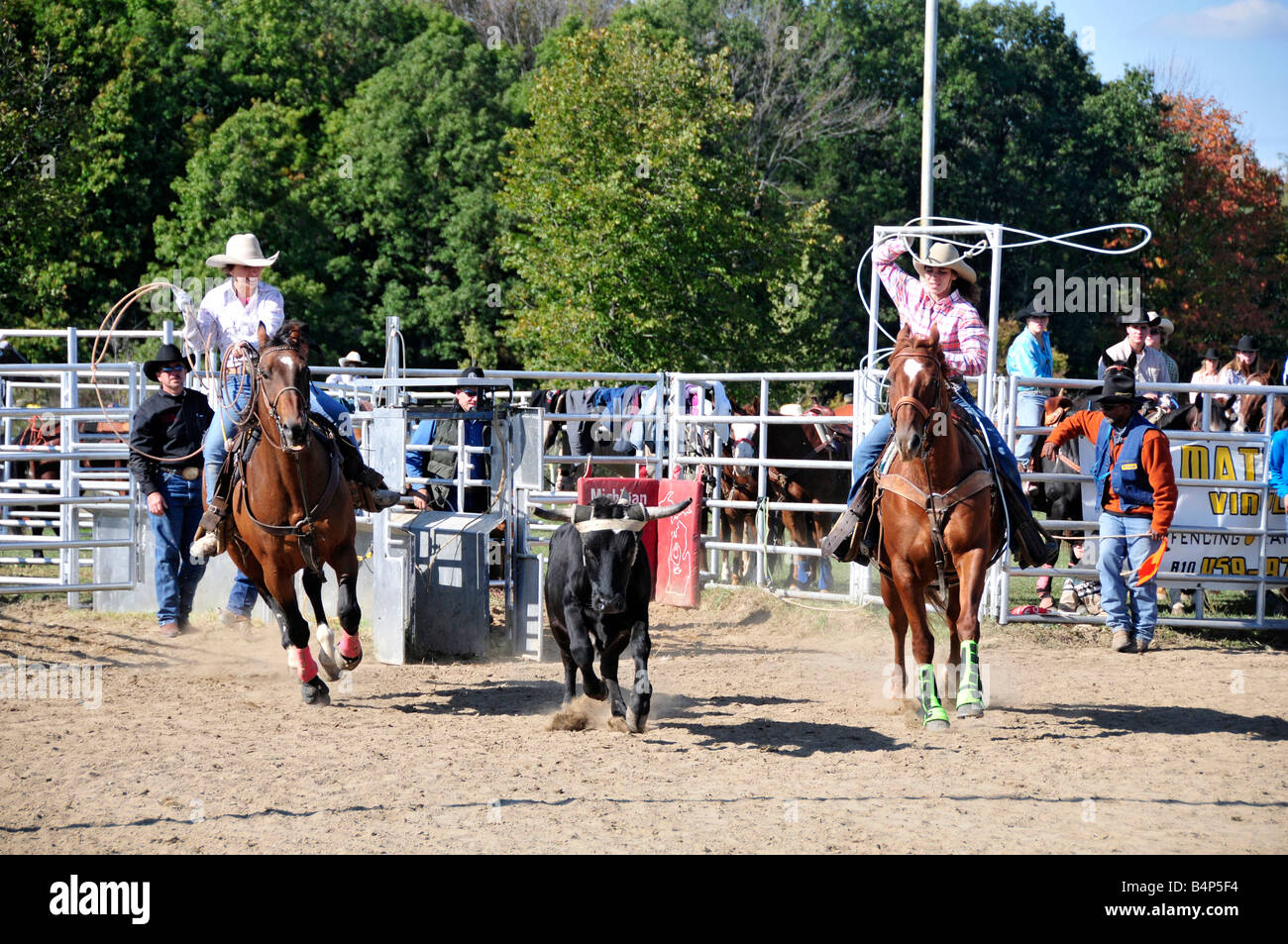 High School Boys and Girls Rodeo Competition Port Huron Michigan Stock ...