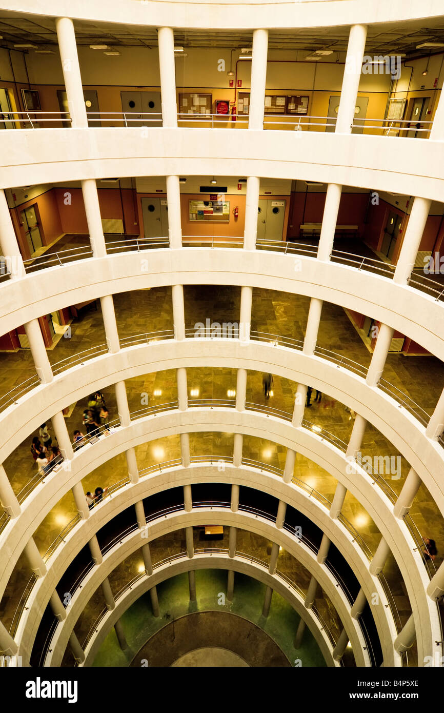 Building interior with huge circle hall Stock Photo - Alamy