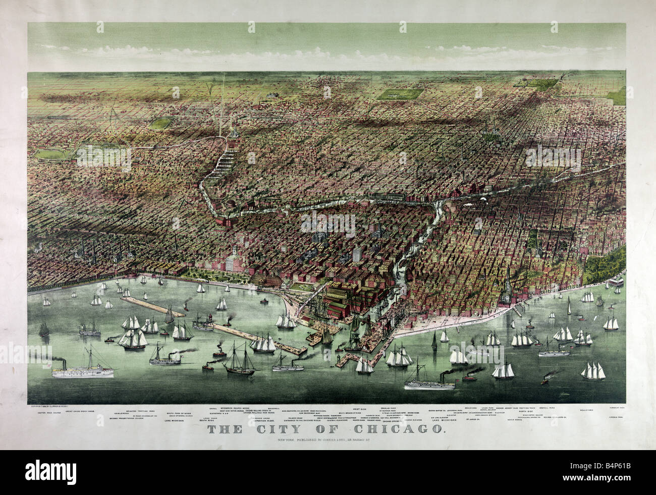 19th century map chicago hi-res stock photography and images - Alamy