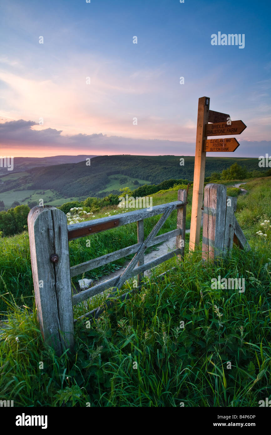 Sunset at Sutton Bank, North Yorkshire Stock Photo - Alamy