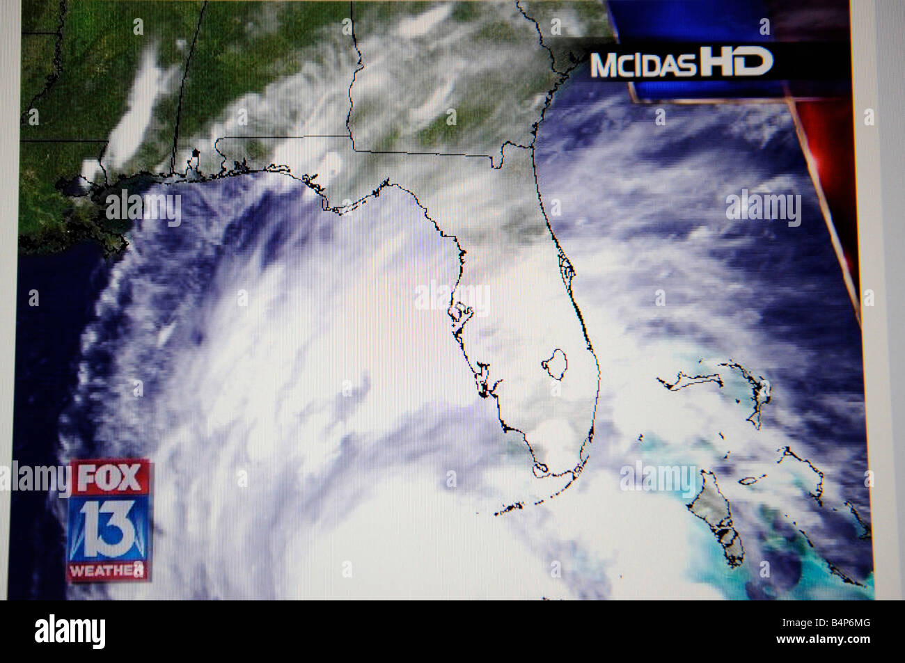 Hurricane satellite weather map as viewed on the internet and on TV ...
