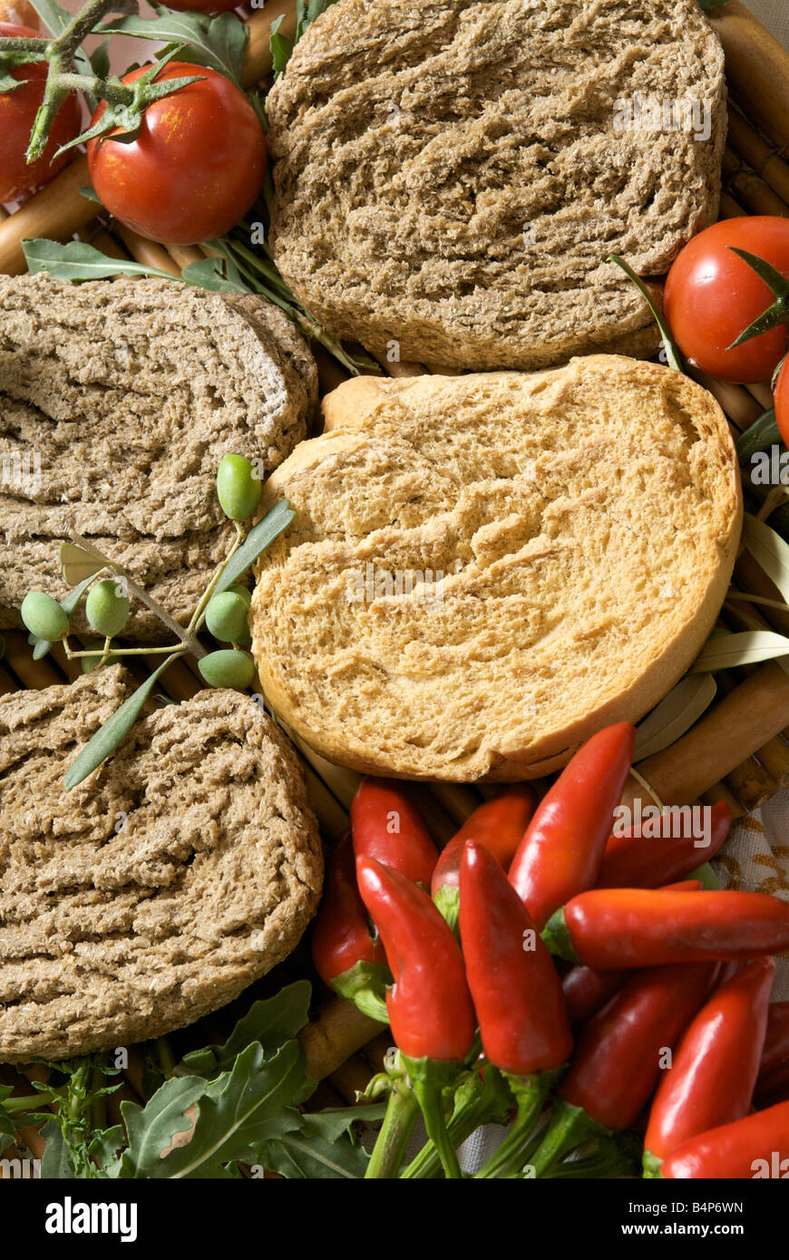 two baked south italian bread called frisella Stock Photo - Alamy