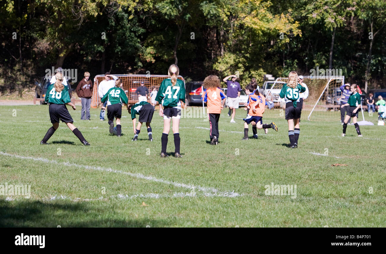 A Saturday league soccer football match game Stock Photo - Alamy
