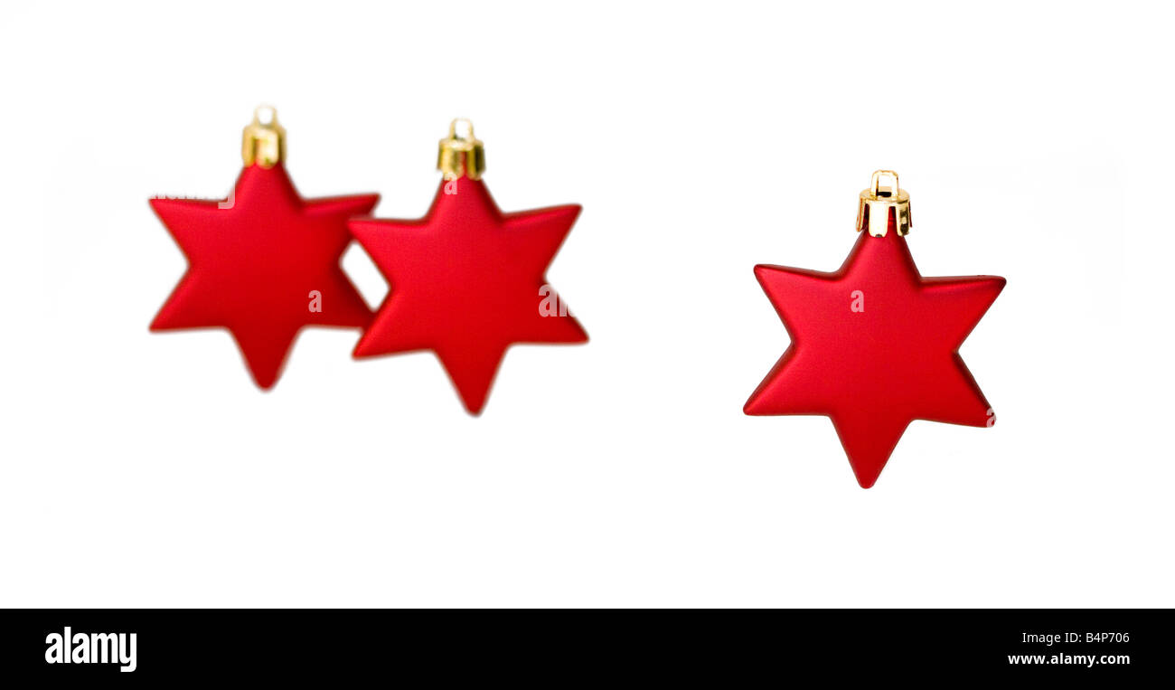 Three red stars on a white background Stock Photo - Alamy