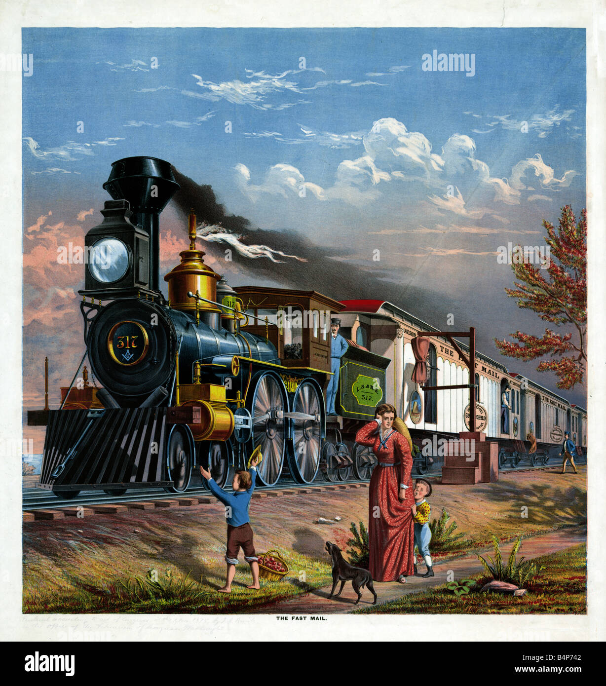 The train arrives 1875 Stock Photo - Alamy