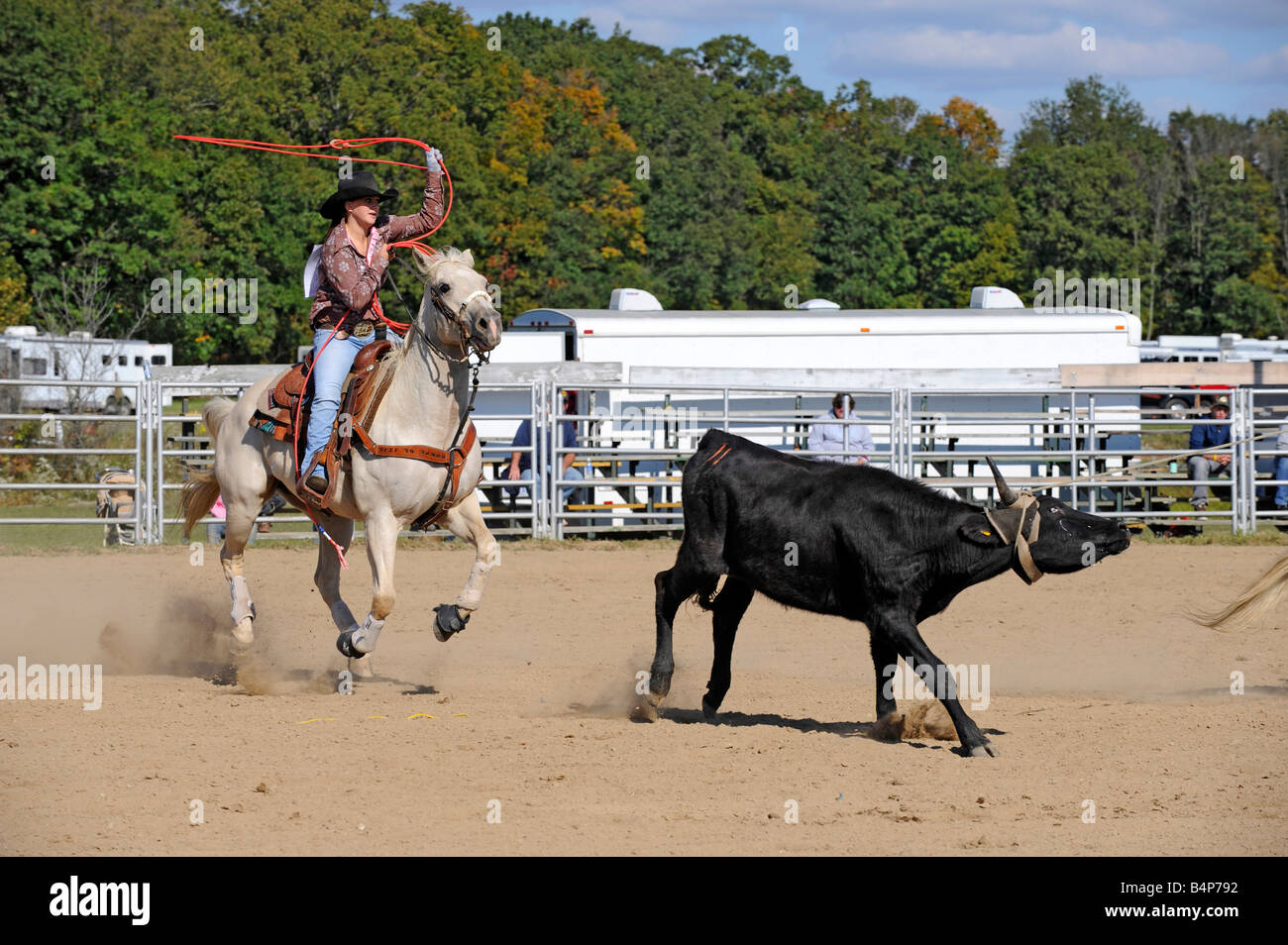 High School Boys and Girls Rodeo Competition Port Huron Michigan Stock ...