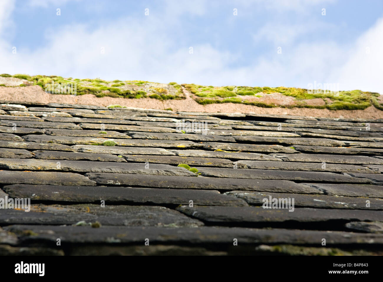 an old slate roof Stock Photo - Alamy
