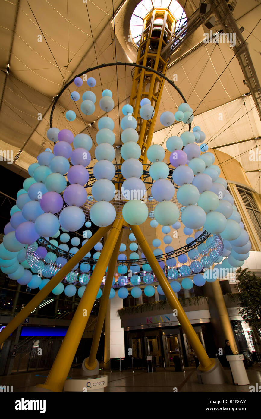 O2 Arena, light structure entrance indoor concert venue, London ...