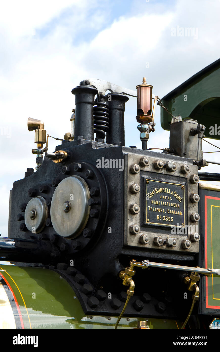 A Chas Burrell steam traction engine cleaned and immaculate, displayed ...