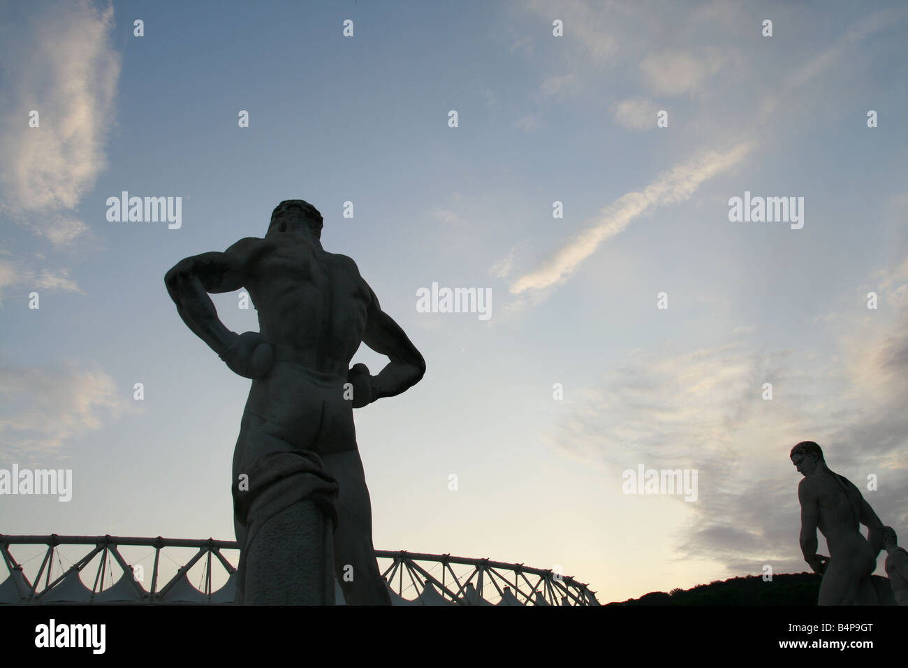 detail of male boxer s statue at stadio dei marmi rome italy Stock ...