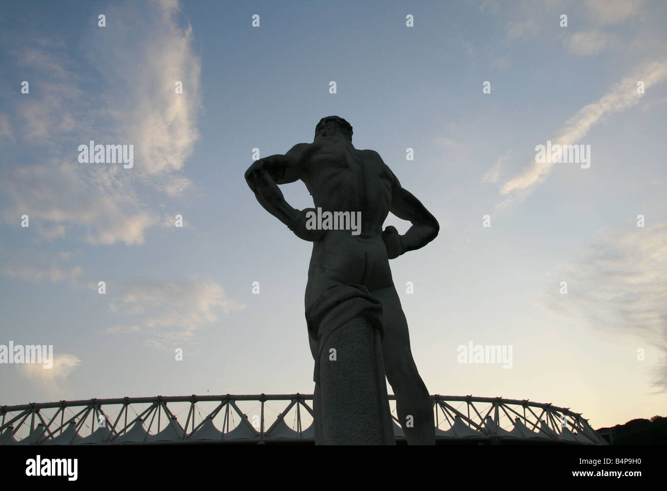 detail of male boxer s statue at stadio dei marmi rome italy Stock ...