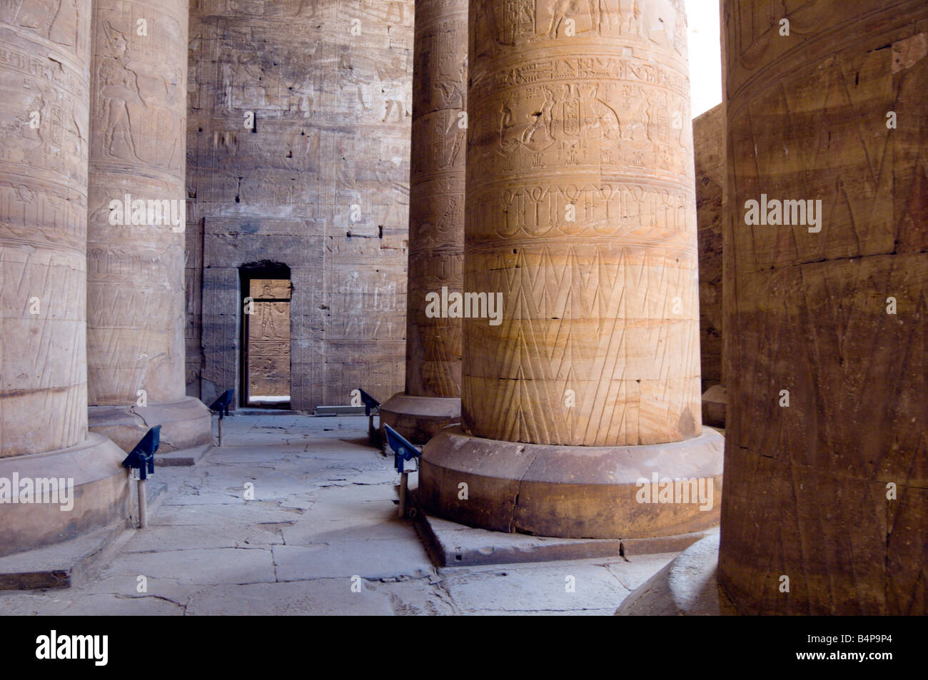 The ruins and remains of the Horus Temple at Edfu Egypt Stock Photo - Alamy