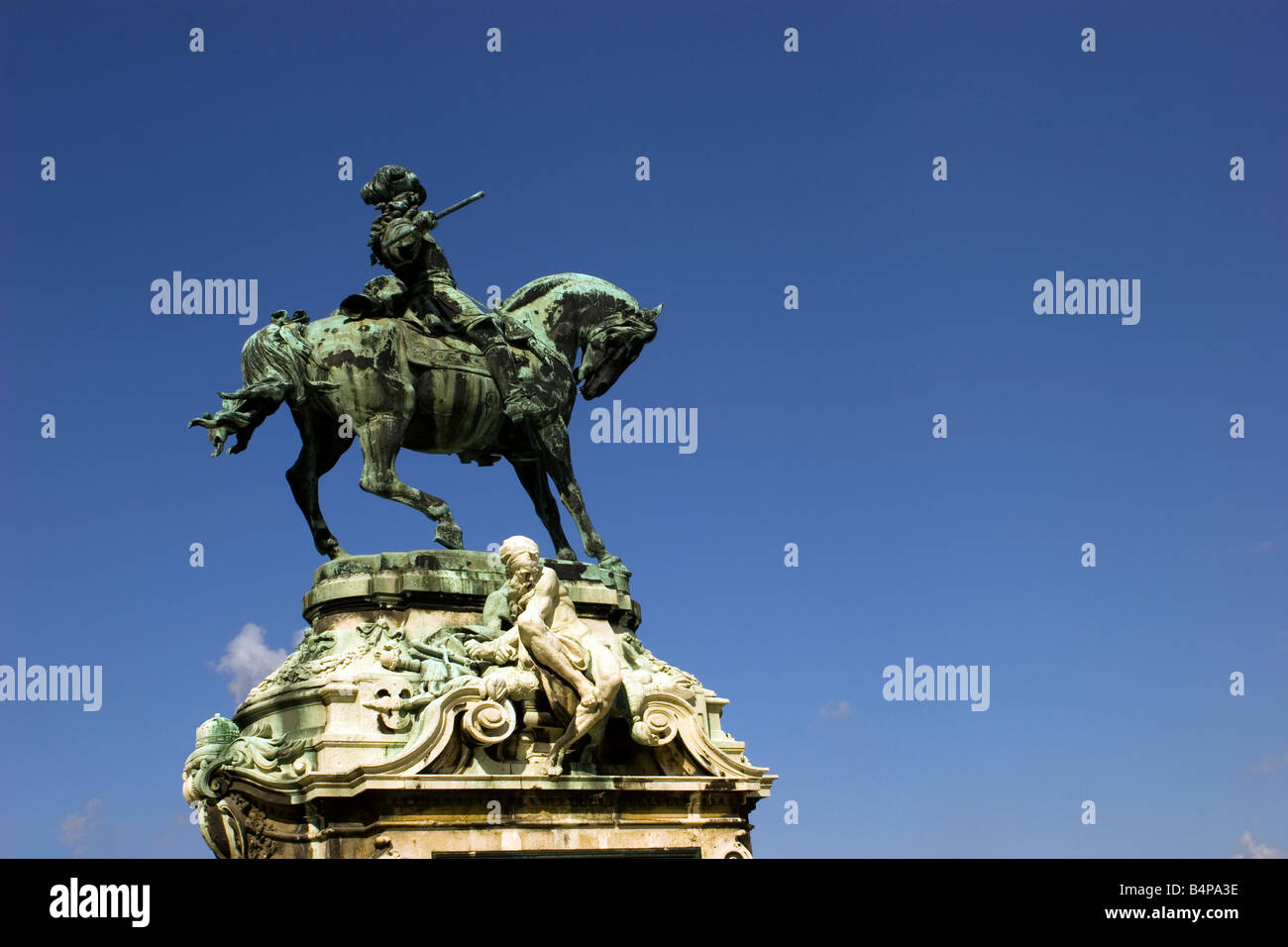 Statues within the castle enclosure of Buda Castle (Budavar) in ...