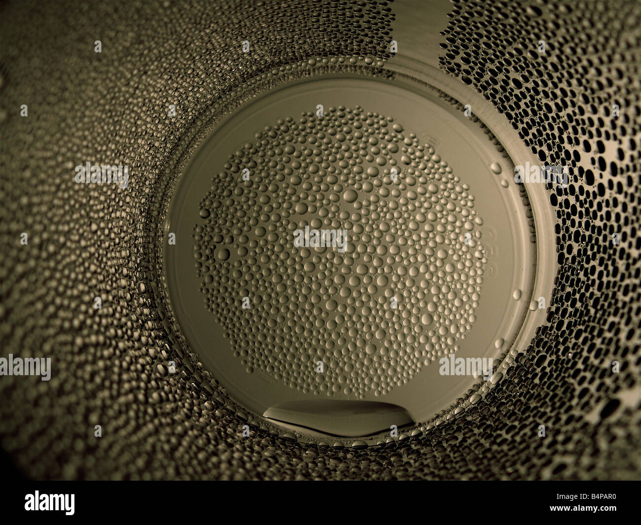 Circular Water drops inside cup Stock Photo - Alamy