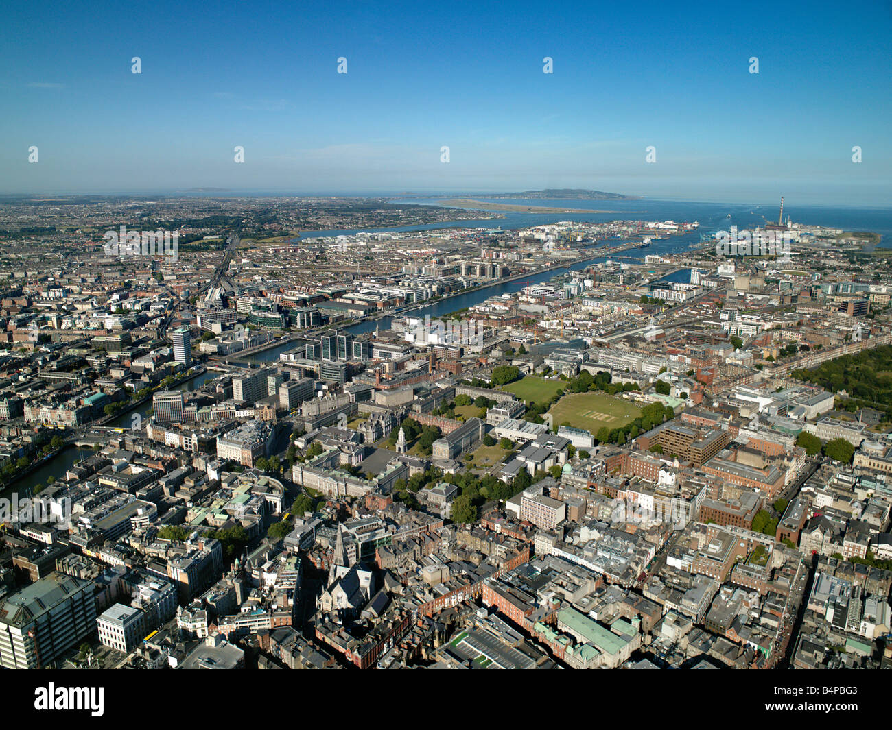 Dublin city aerial view, Ireland Stock Photo - Alamy