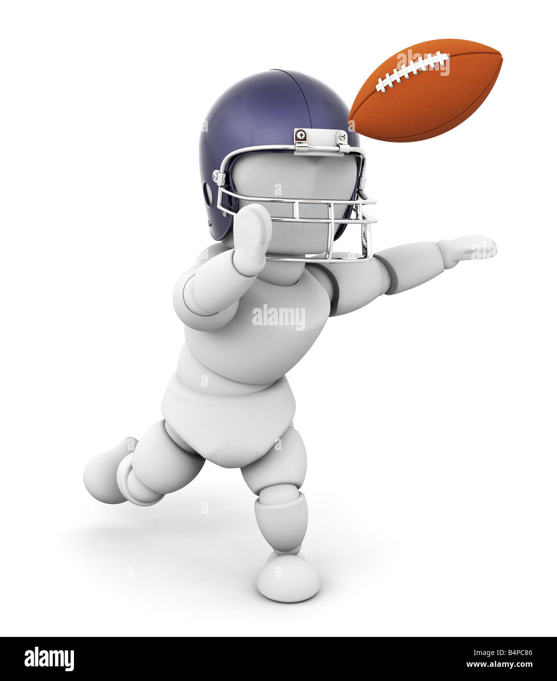 3D render of an American football player Stock Photo - Alamy