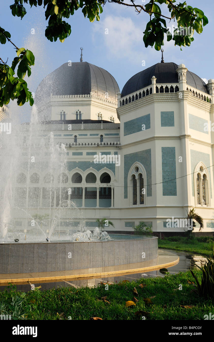 Famous Grand Mosque of Maimoon in North Sumatra, Indonesia Stock Photo ...