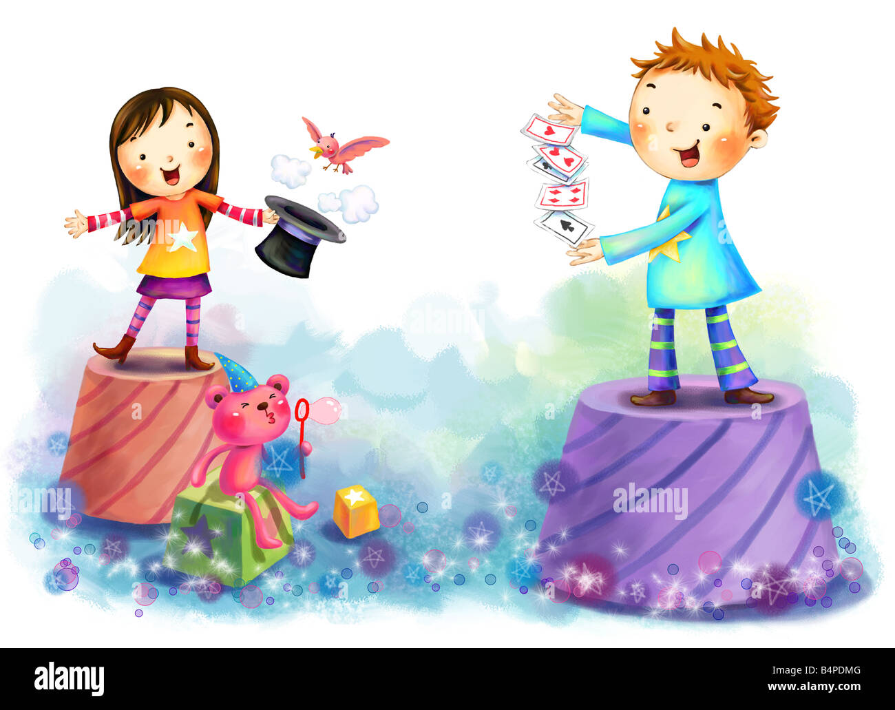 Magic tricks cards Cut Out Stock Images & Pictures - Alamy