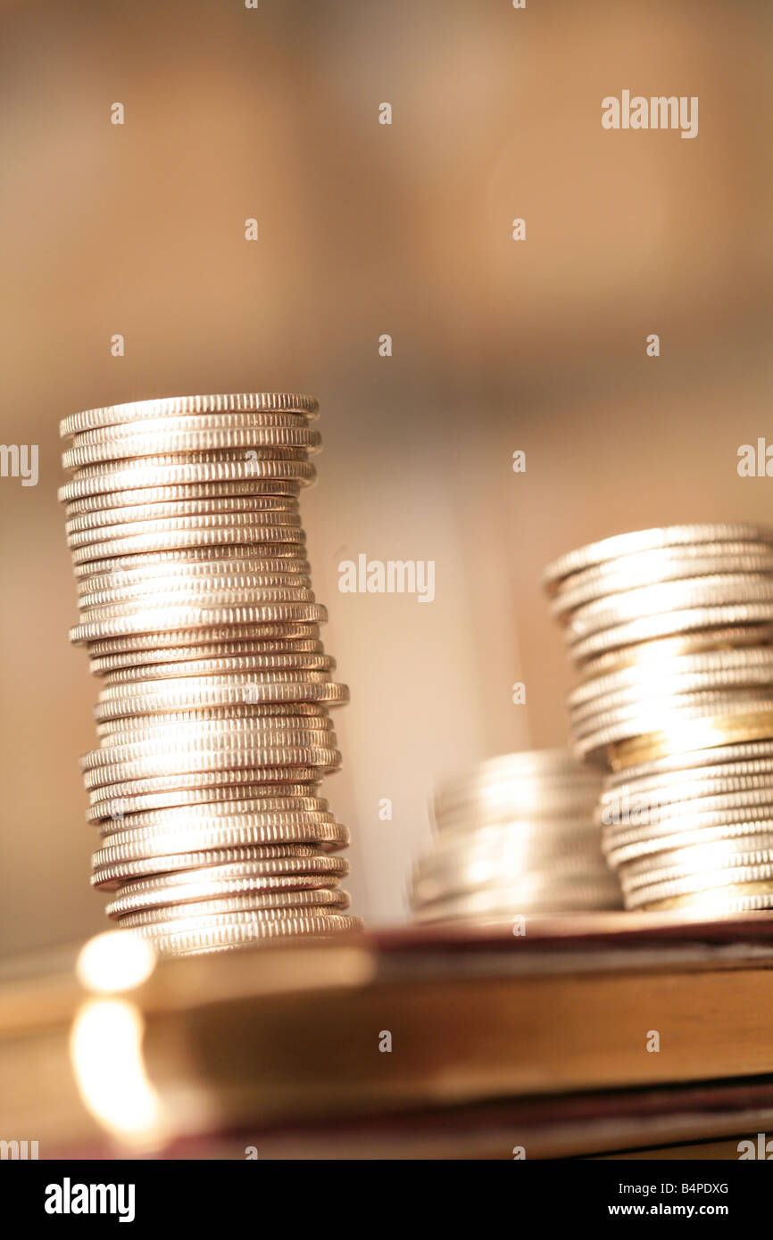 Stack of coins Stock Photo - Alamy