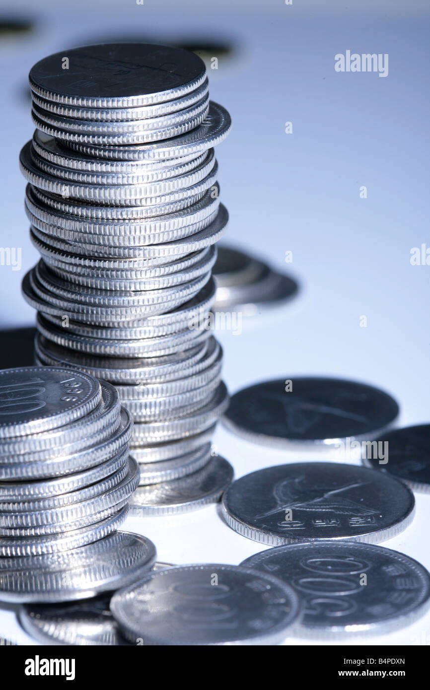 Stack of coins Stock Photo - Alamy