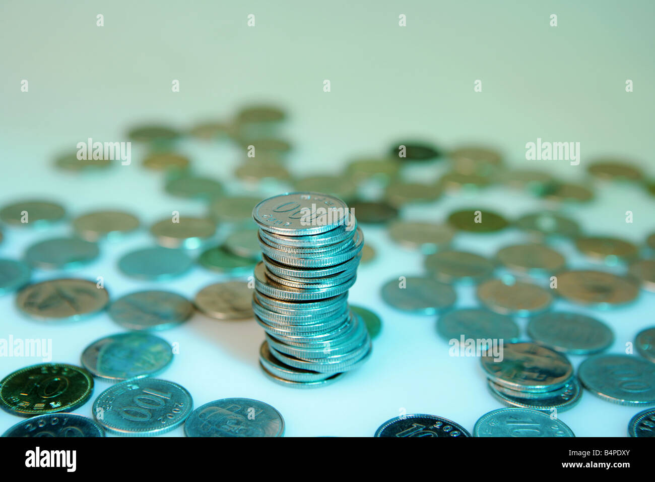 Stack of coins Stock Photo - Alamy