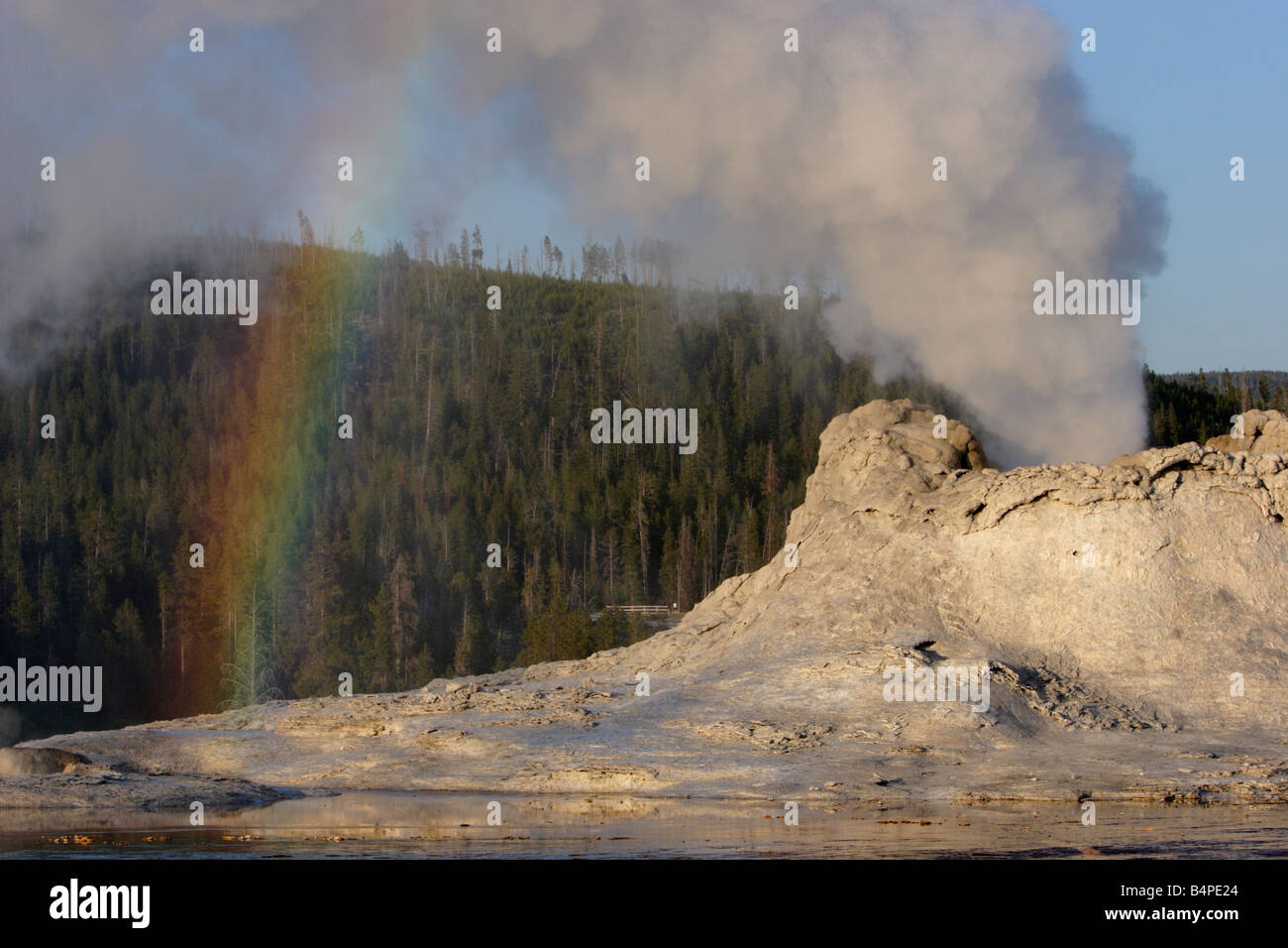 Geyser yellowstone eruption rainbow hi-res stock photography and images ...