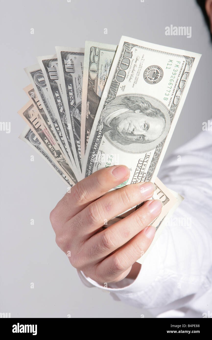 Man showing off money hi-res stock photography and images - Alamy