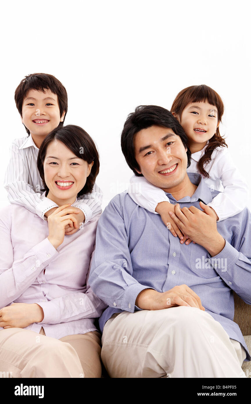 Portrait of parents with children Stock Photo - Alamy