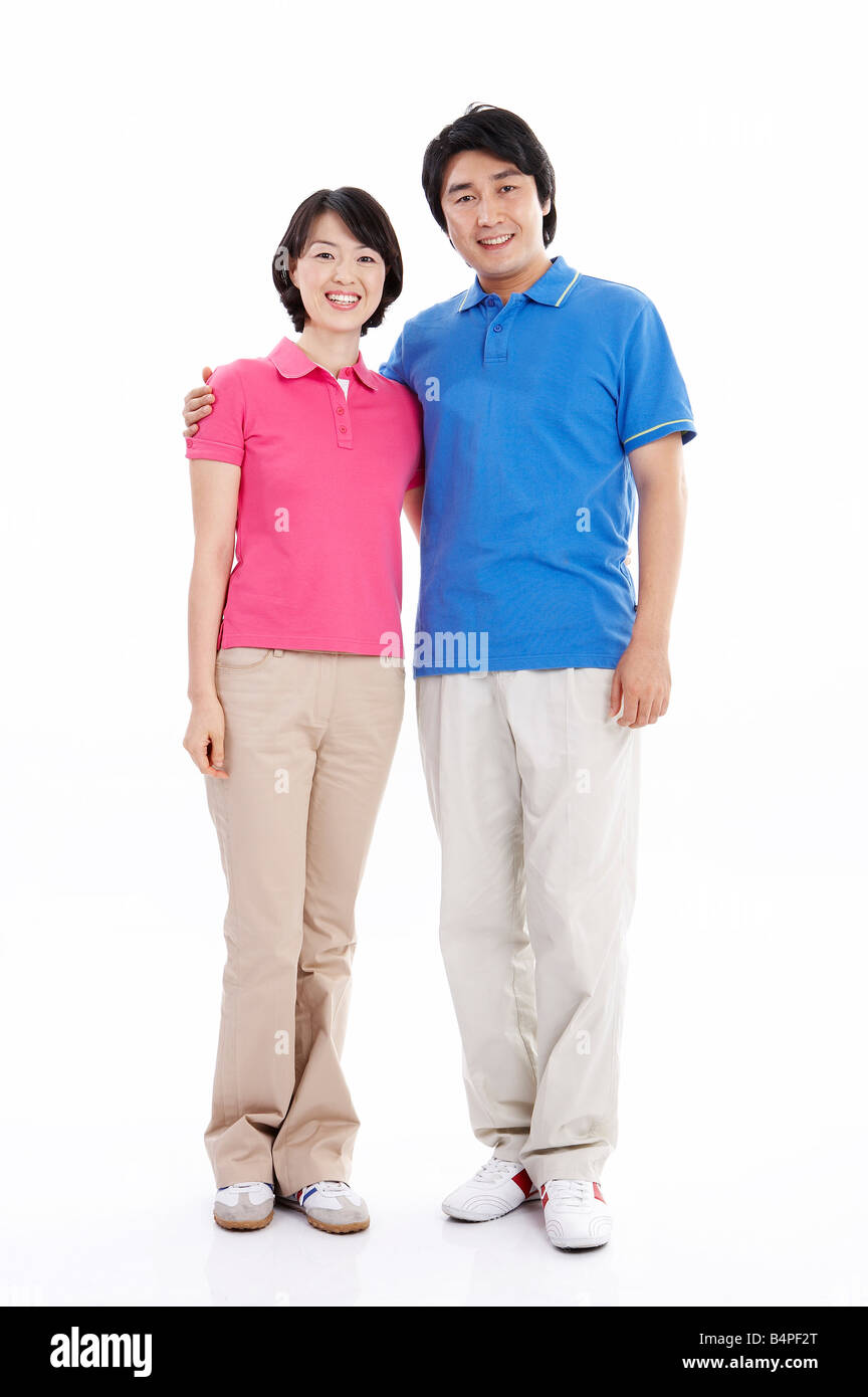 Portrait of a mid adult couple smiling Stock Photo - Alamy