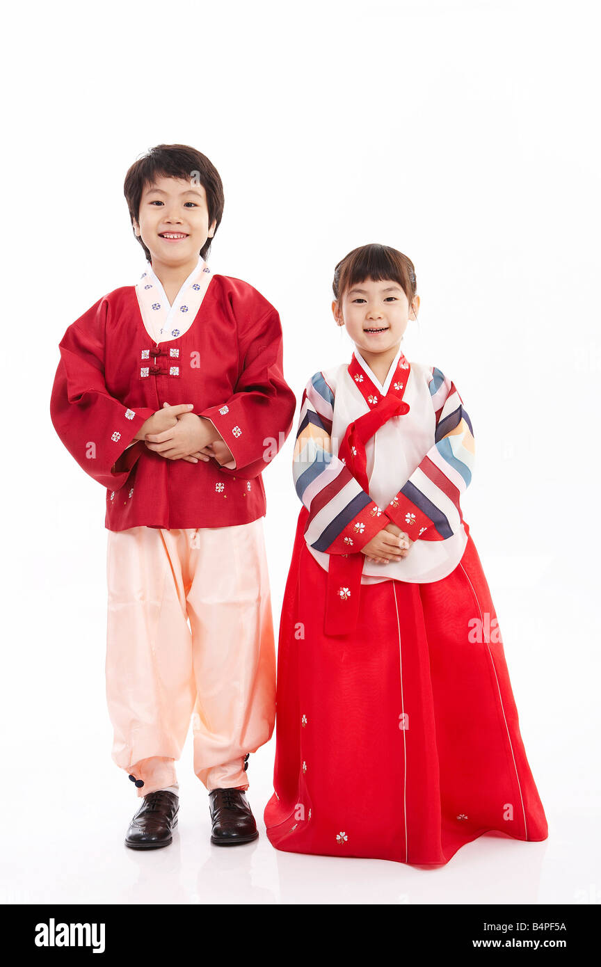 Brother and sister in traditional wear Stock Photo - Alamy