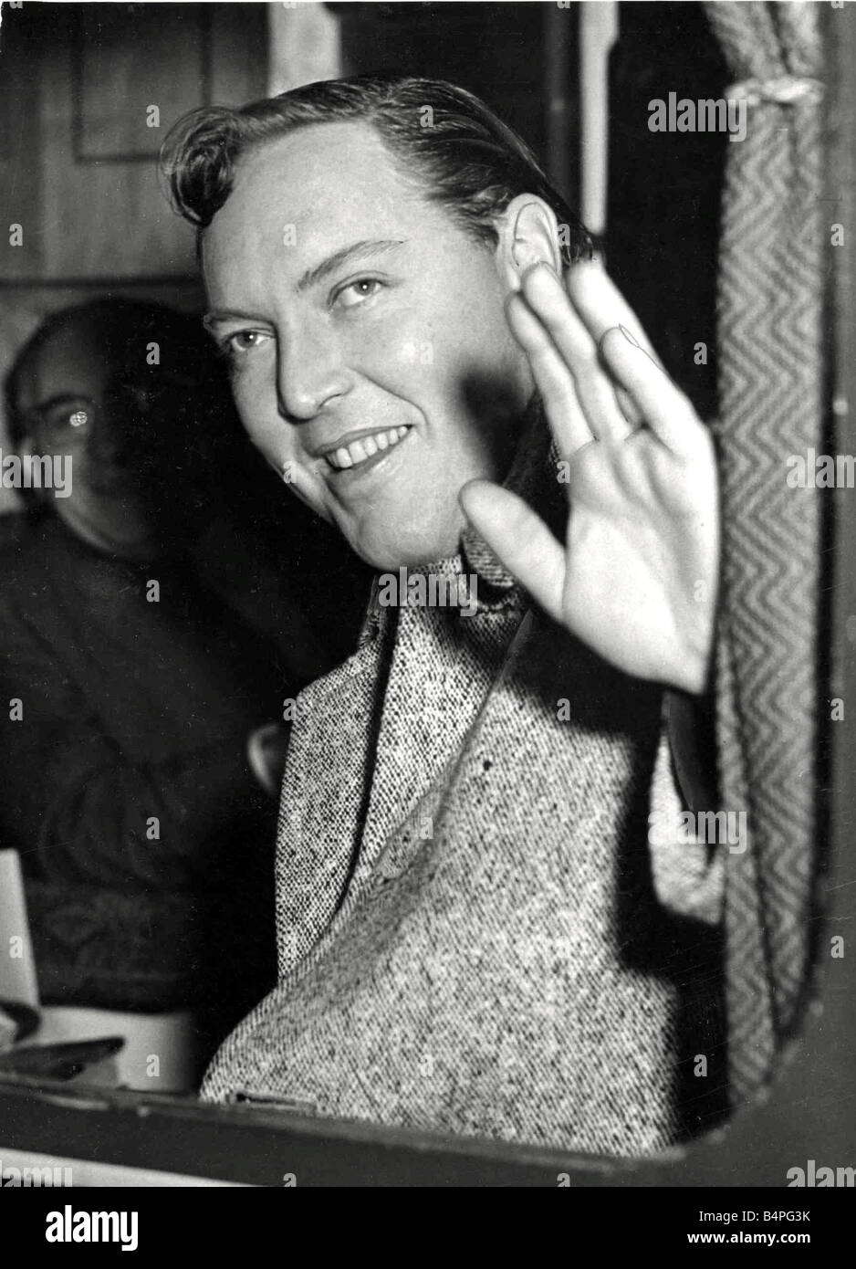 Bill Haley and his Comets Cardiff 25 Feb 1957 Bill Haley waves to ...