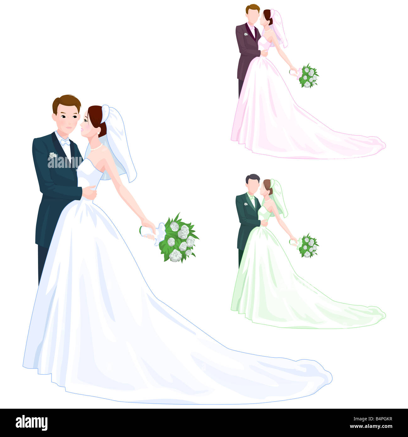 Representation of a wedding couple Stock Photo - Alamy