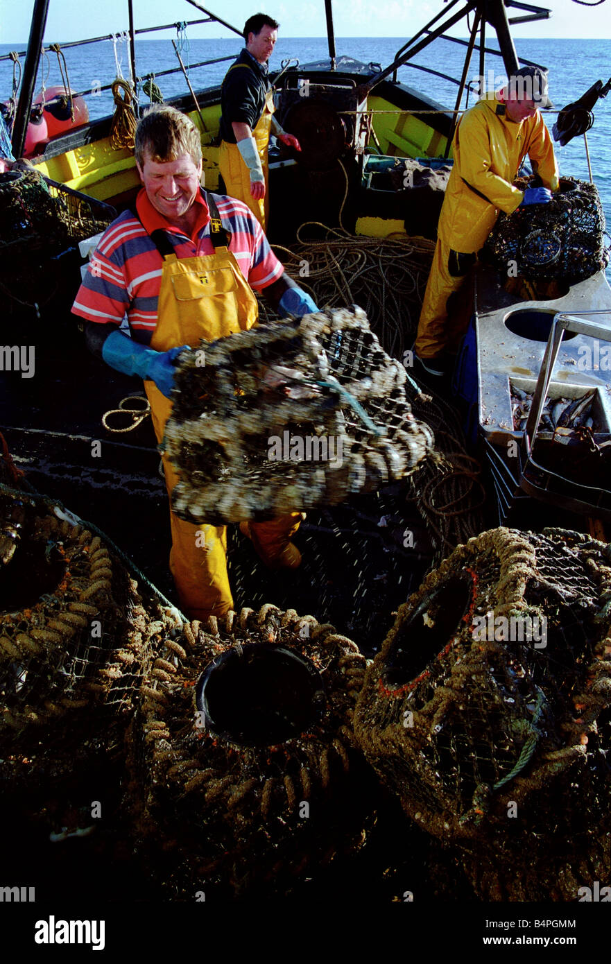 Crab fishing off the south devon coast hi-res stock photography and ...