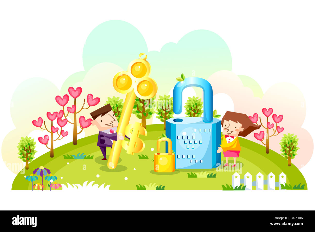 People and locks Cut Out Stock Images & Pictures - Alamy