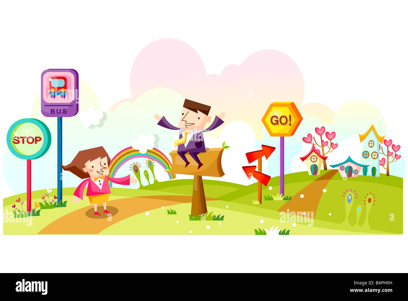 Representation of road signs Stock Photo - Alamy