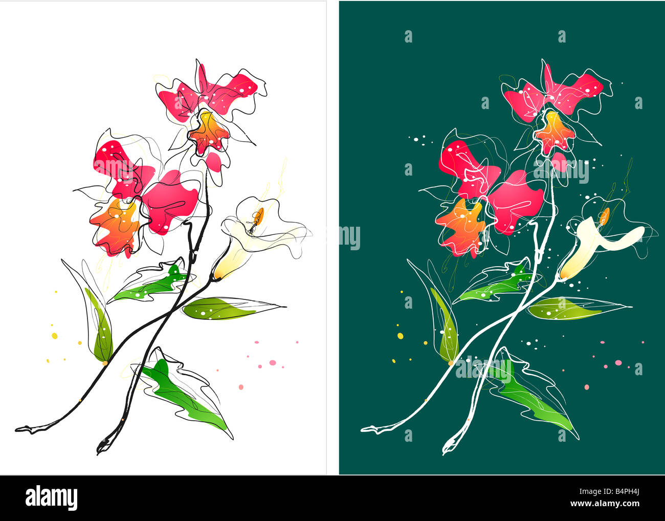 Representation of flowers Stock Photo - Alamy
