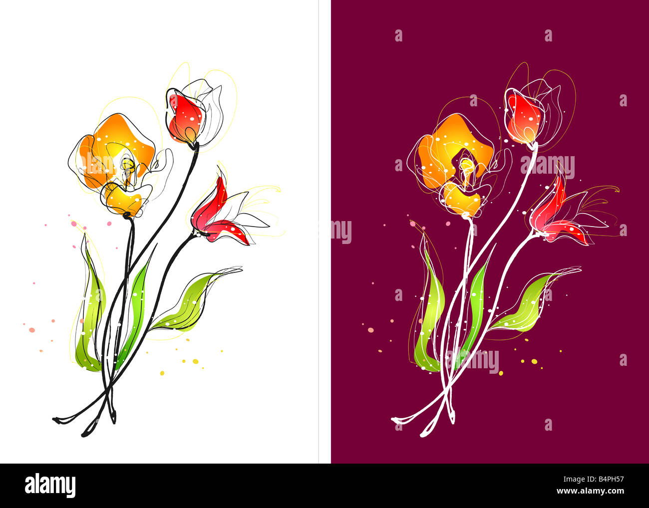 Representation of flowers Stock Photo - Alamy