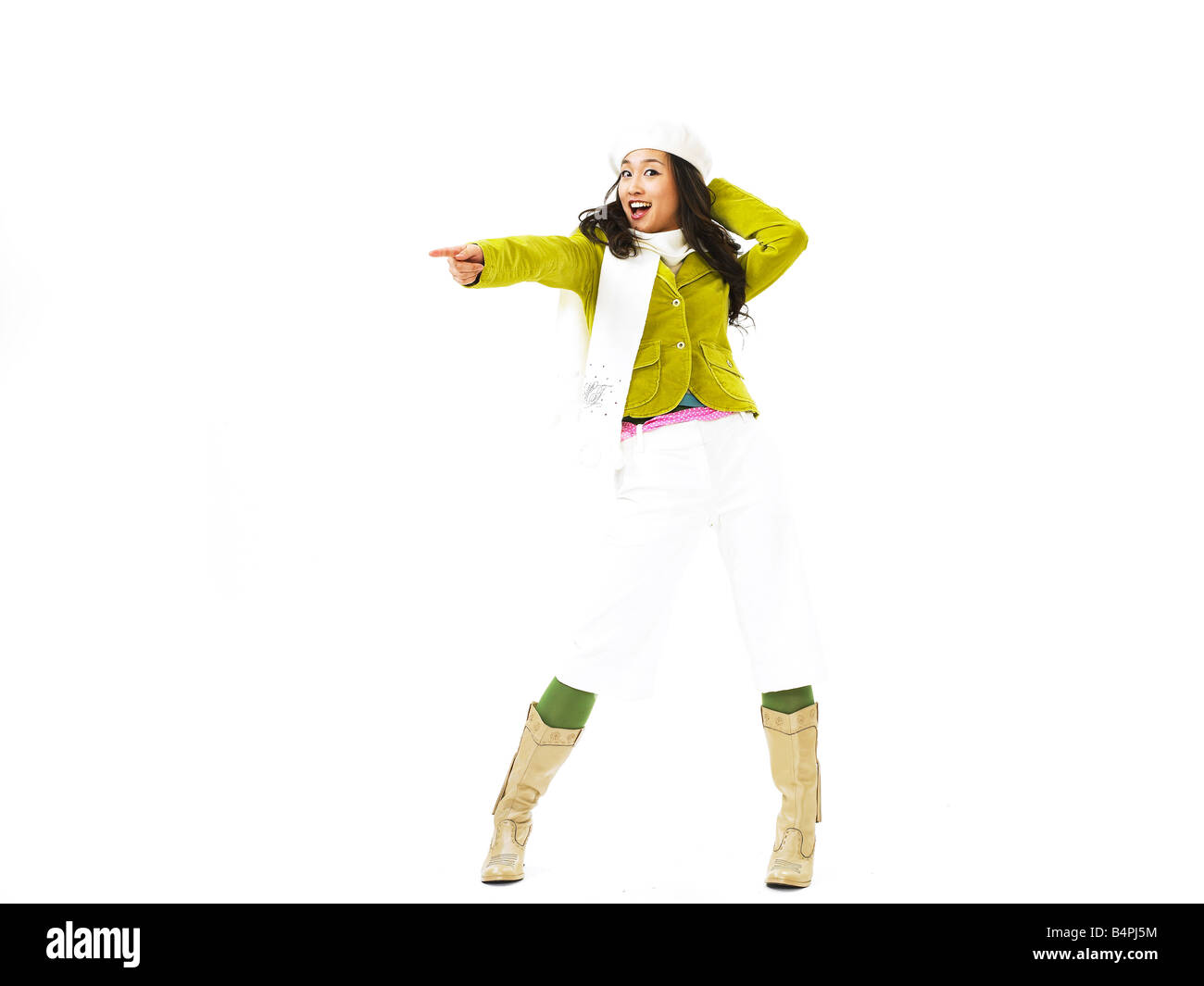 Young woman dancing, smiling, portrait Stock Photo - Alamy