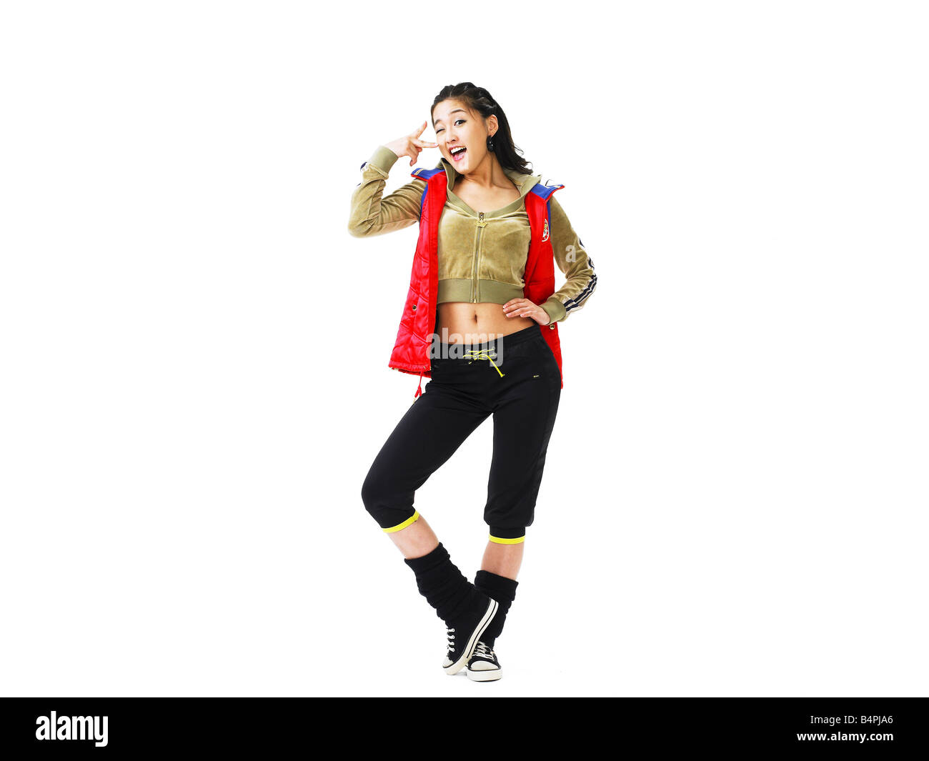 Woman winking fun Cut Out Stock Images & Pictures - Alamy