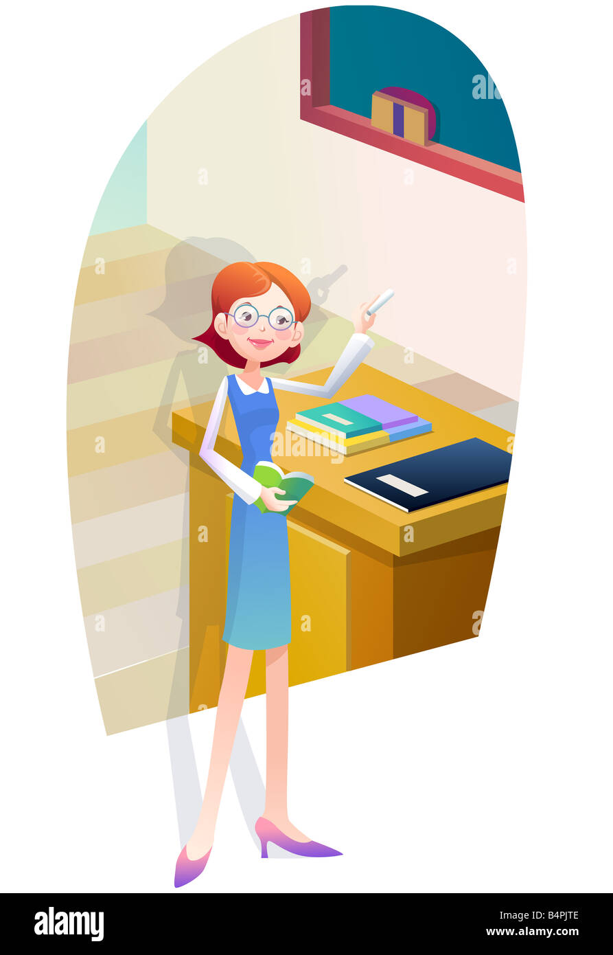 Representation of teacher in classroom Stock Photo - Alamy